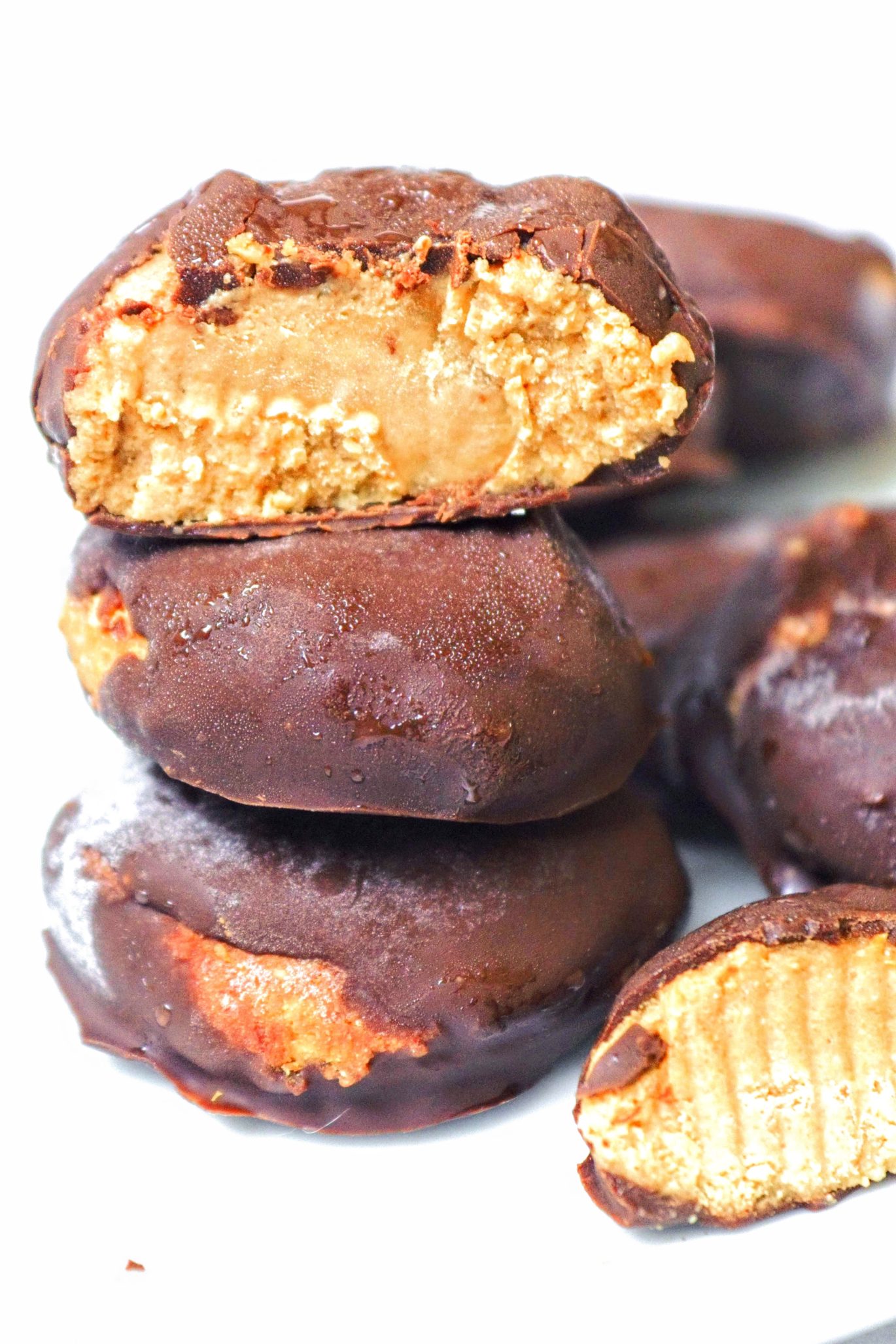 No-Bake Chocolate Covered PB Keto Bites (Low Fat) - Caitlin's Table