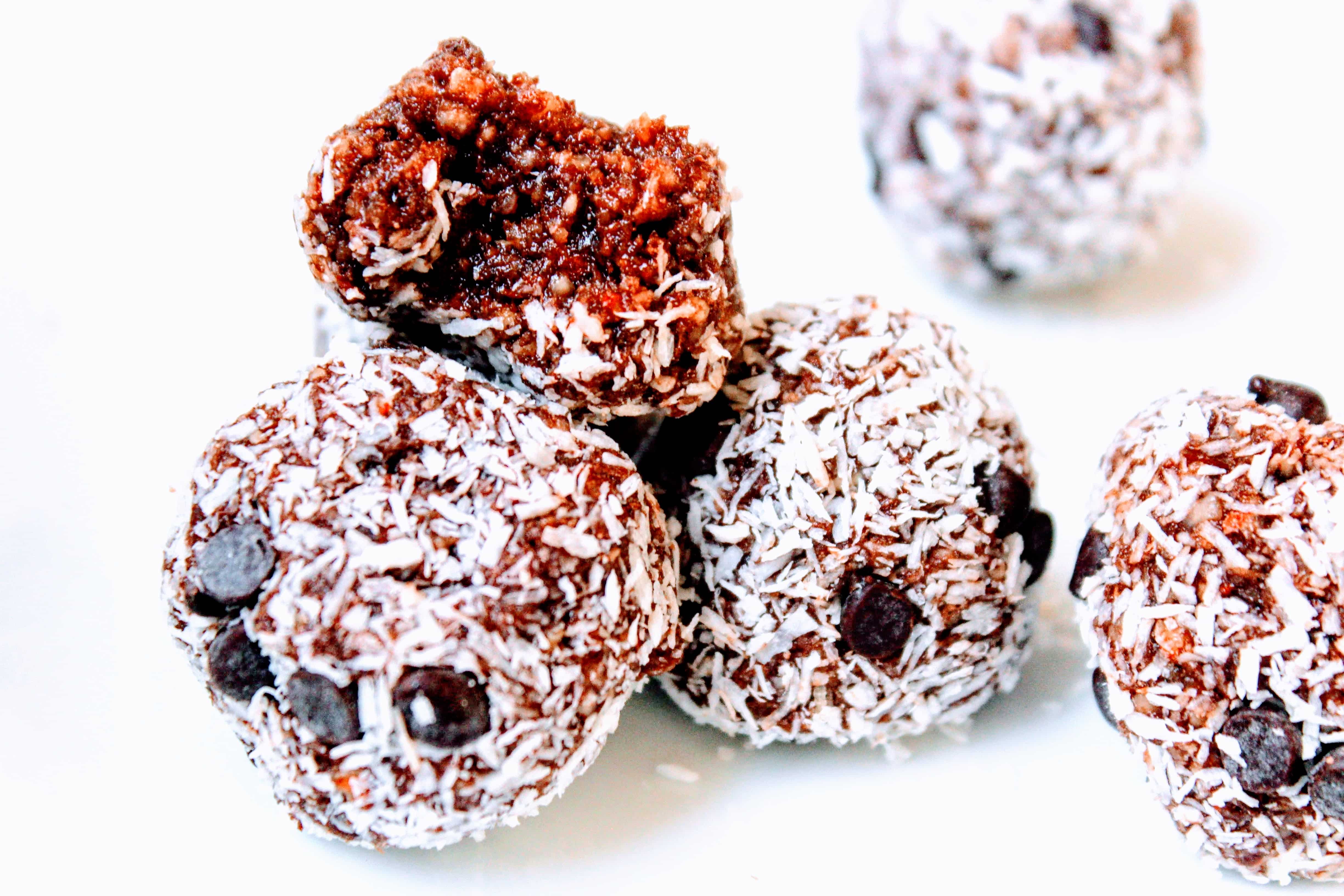 Chocolate Coconut Protein Balls - Caitlin's Table
