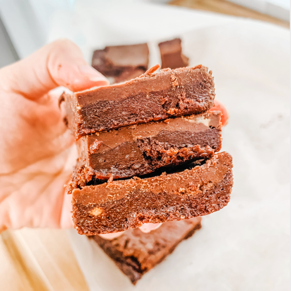 Brownie cashew fudge bars - Caitlin's Table
