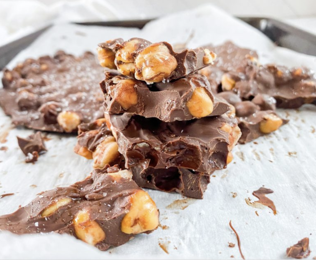 2-Ingredient Chocolate Chickpea Bark - Caitlin's Table