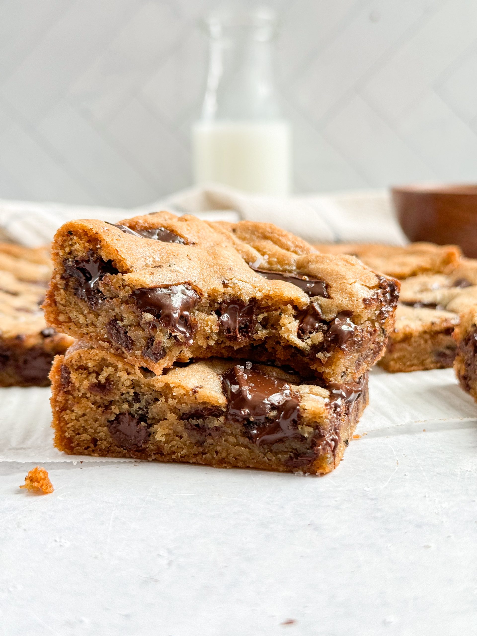 Brown Butter Chocolate Chip Cookie Bars - Caitlin's Table