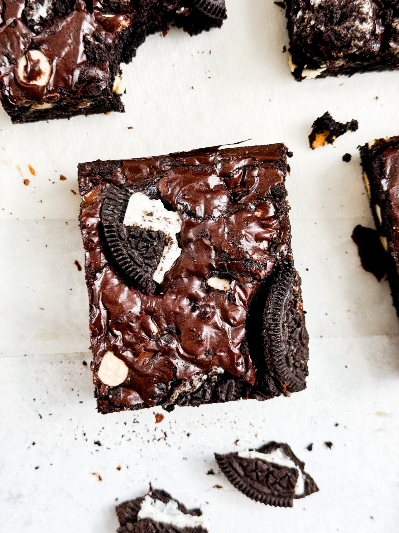 Fudgy Oreo Brownies - Caitlin's Table