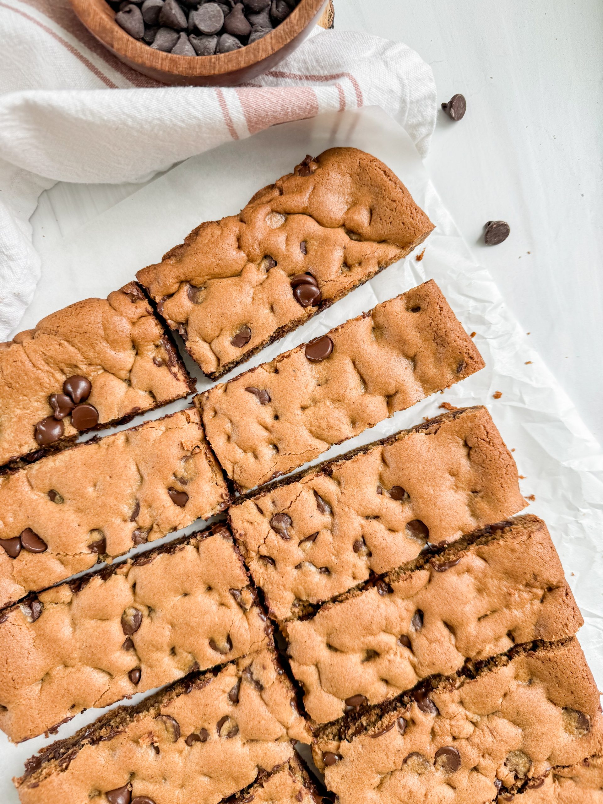 Egg Yolk Chocolate Chip Cookie Bars - Caitlin's Table