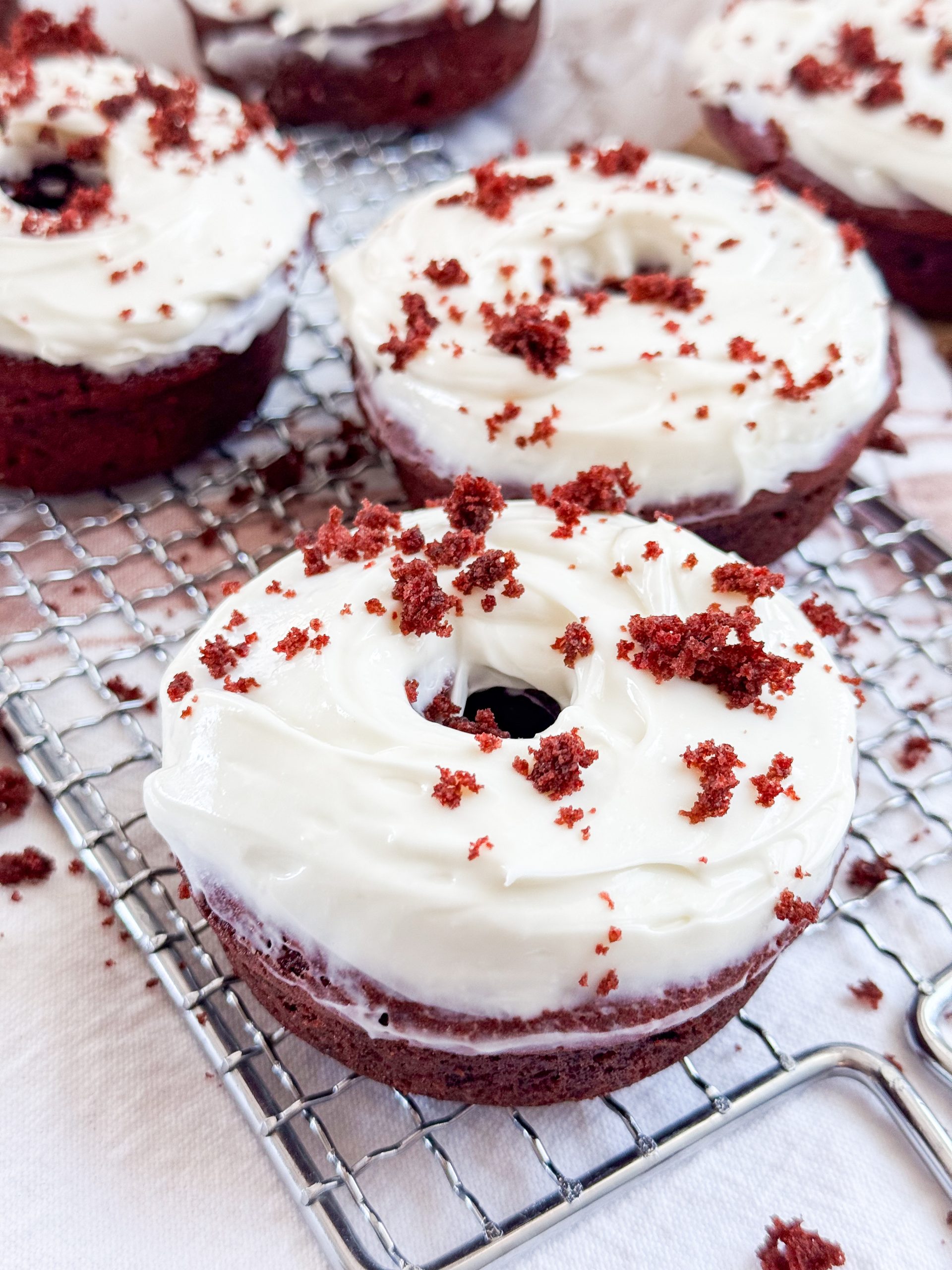 Baked Red Velvet Donuts - Caitlin's Table