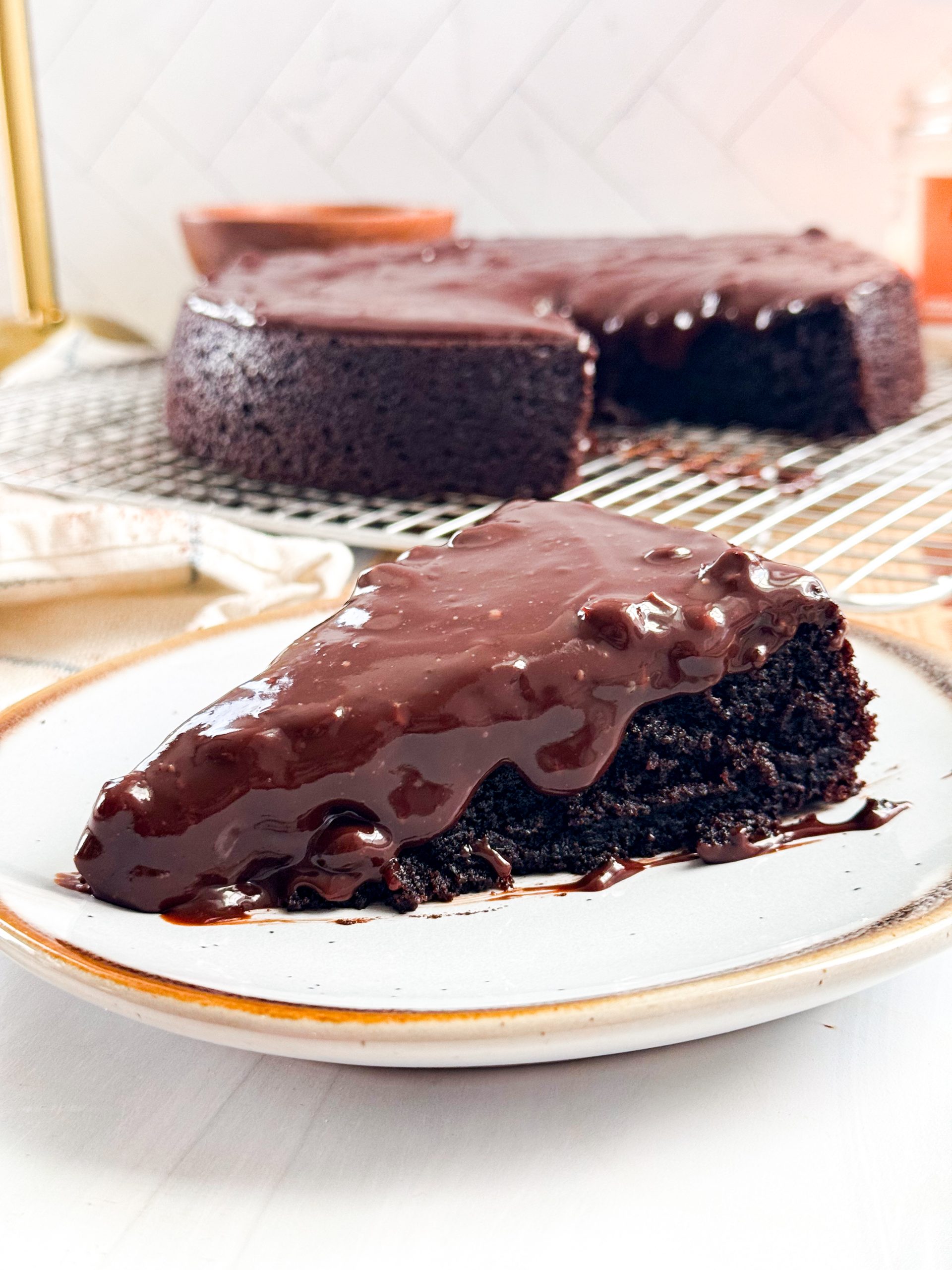 Single Layer Chocolate Fudge Cake - Caitlin's Table
