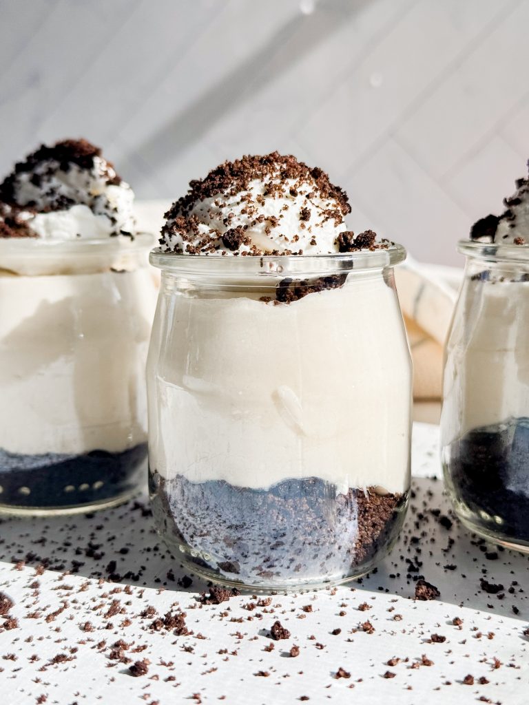 High Protein Oreo cheesecake cups - Caitlin's Table