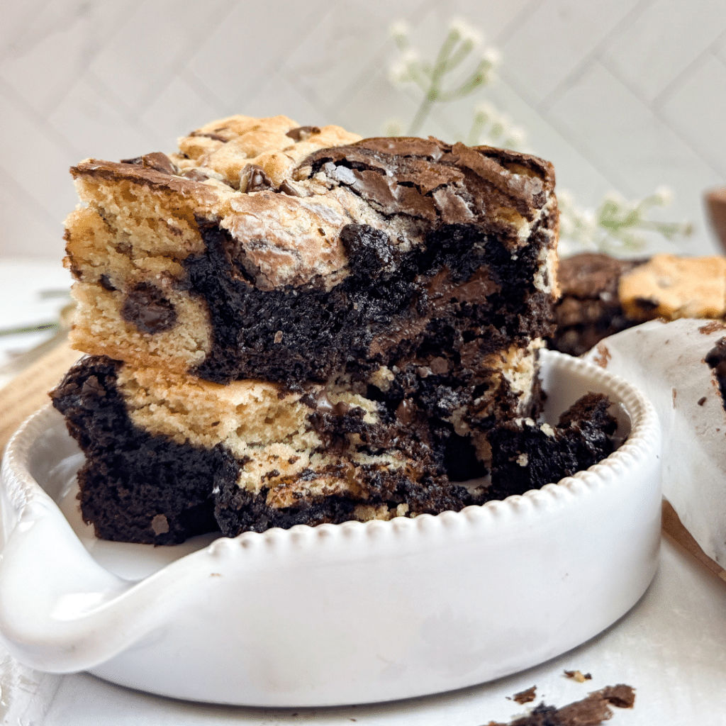 Easy Brookies (Brownie Chocolate Chip Cookie Bars) - Caitlin's Table