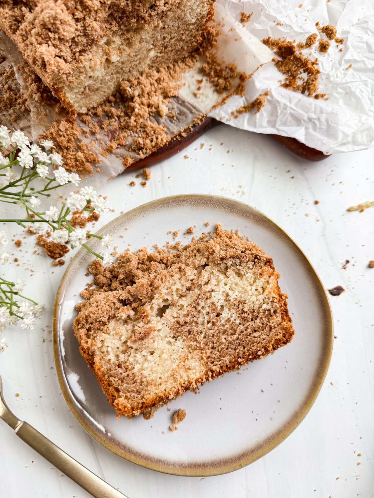 Cinnamon Swirl Loaf Cake - Caitlin's Table